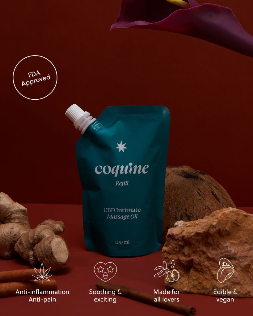 Coquine CBD Intimate Massage Oil Refill- SlapHappy